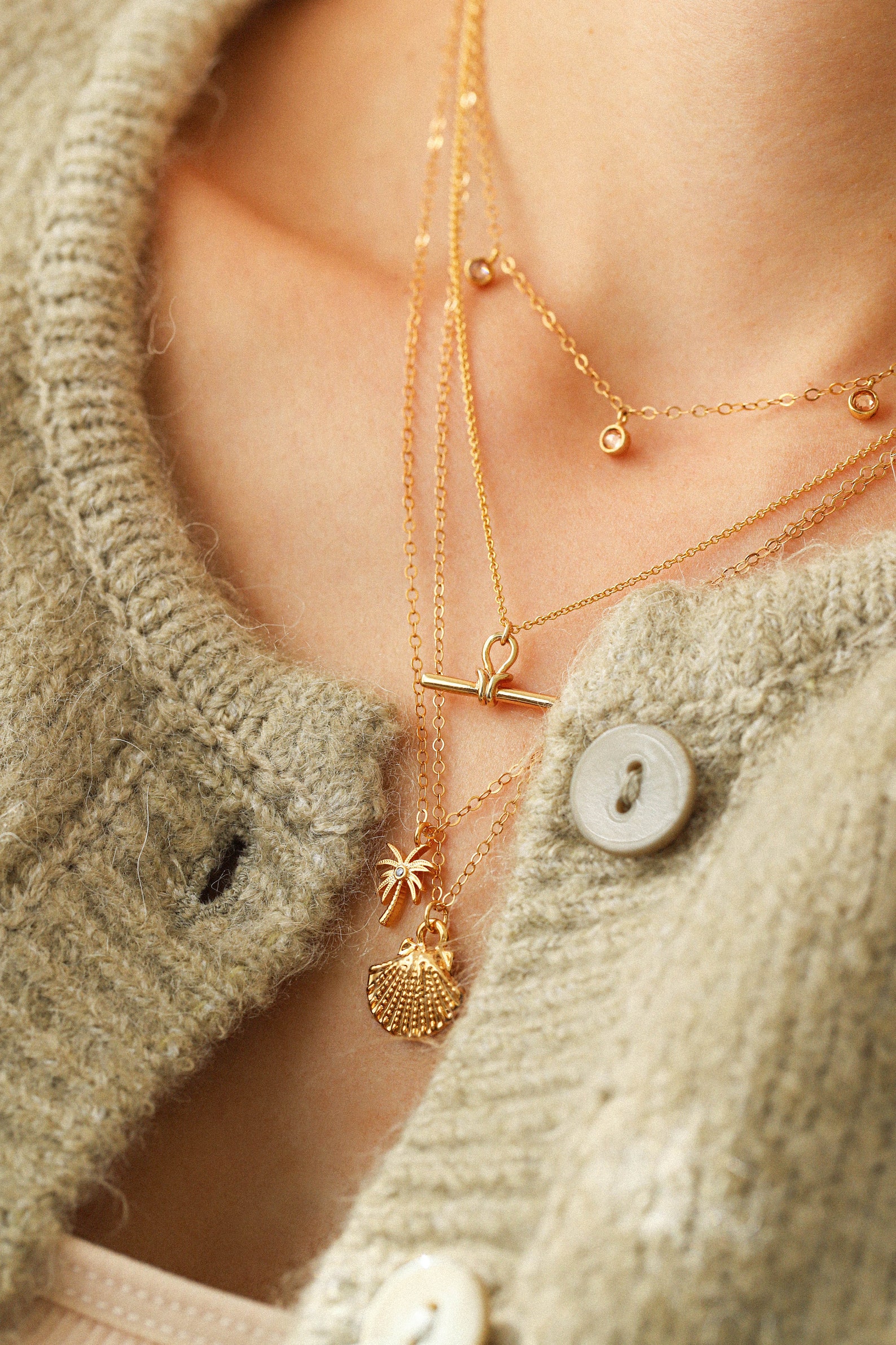 Dainty Choker Necklace 14K Gold Collar Necklace Layered - Etsy