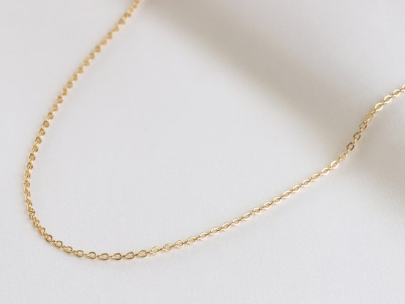 Gold chain necklace 14K gold necklace Gold filled necklace | Etsy