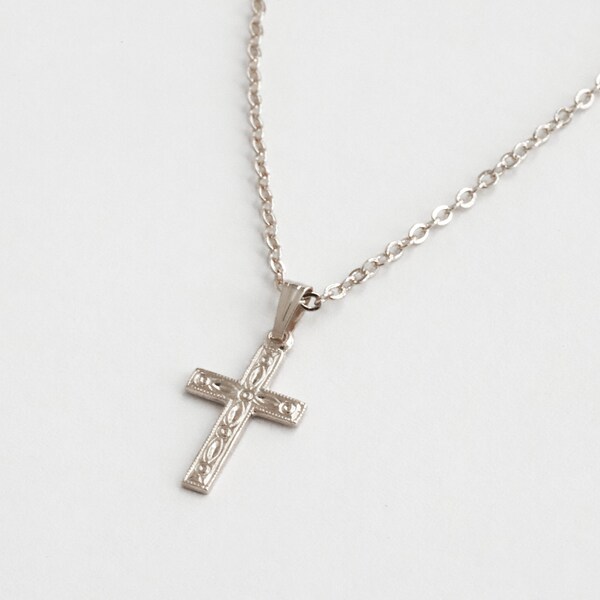Cross Sterling Silver Chain - Etsy