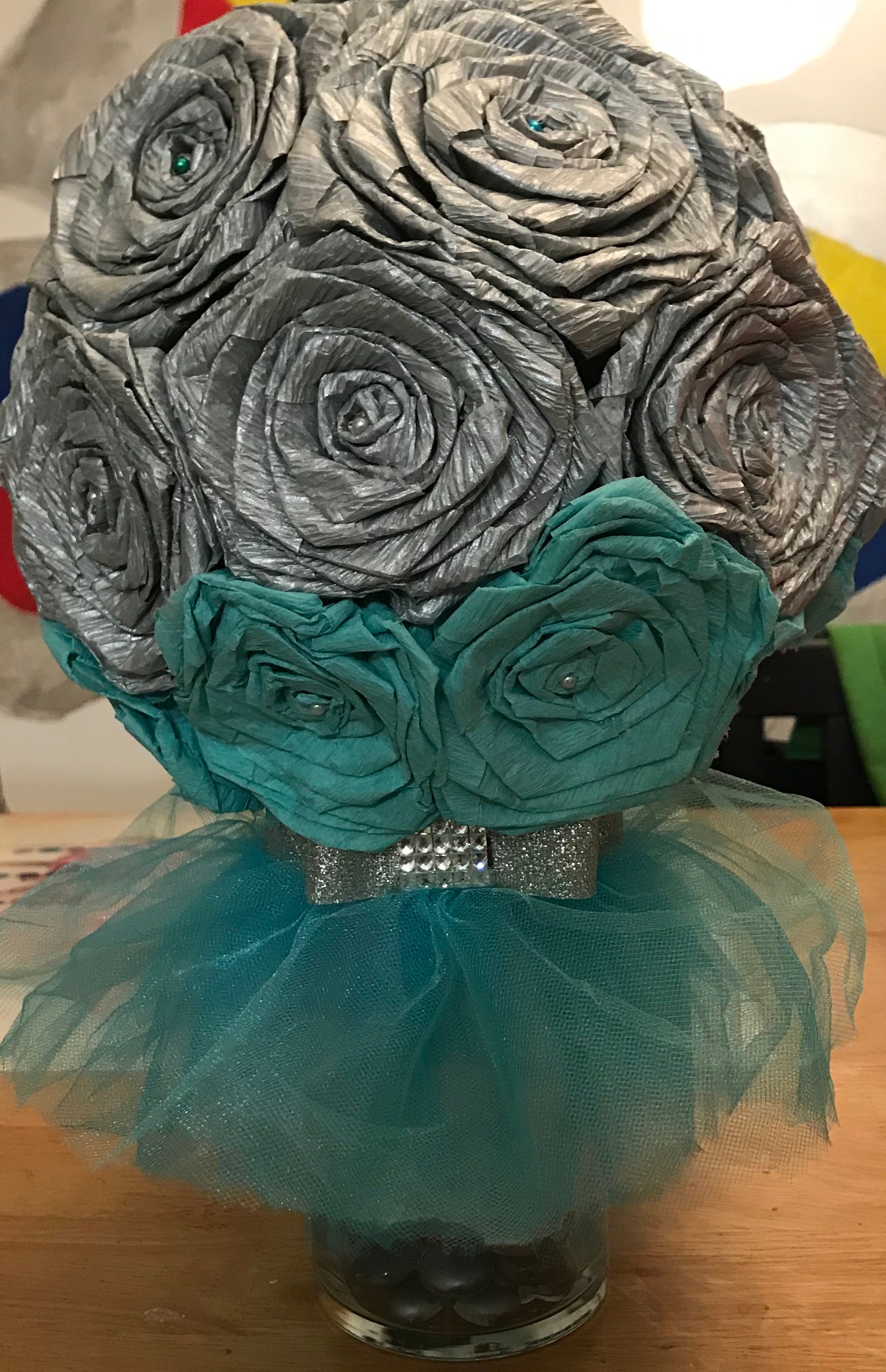 Paper Flowers Table Decor - Wedding Table Decorations - Baby Shower ...