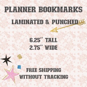 Bookmarks, Laminated and Punched for Happy Planner - Bookmark | Page ...