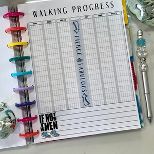 Walking Progress Template Digital Download, Printable PDF Happy Planner ...