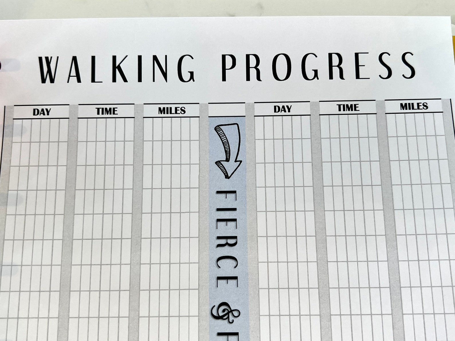 Walking Progress Template Digital Download Printable PDF | Etsy