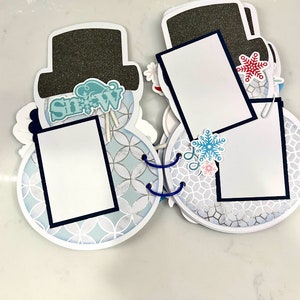Winter Mini Photo Album, Snowman Shaped Brag Book, Christmas Mini Album ...