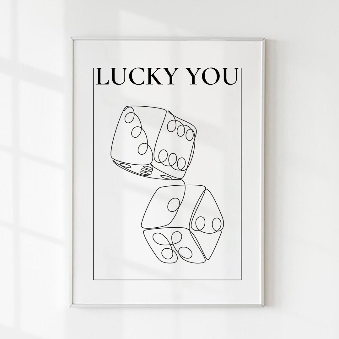 Lucky You Print, Gaming Poster, Lucky You Wall Art, Lucky Girl Art, How ...