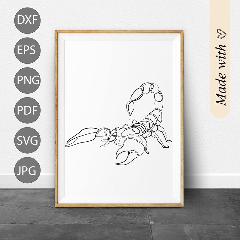 Scorpio Line Art - Etsy
