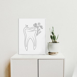 Tooth Art, Dentist Wall Art, Teeth Art Print, Dental Art, Stomatology ...