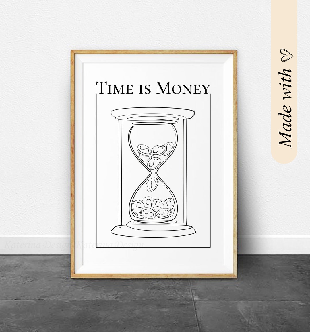 Time is Money Poster Money Wall Art Office Humor Decor - Etsy