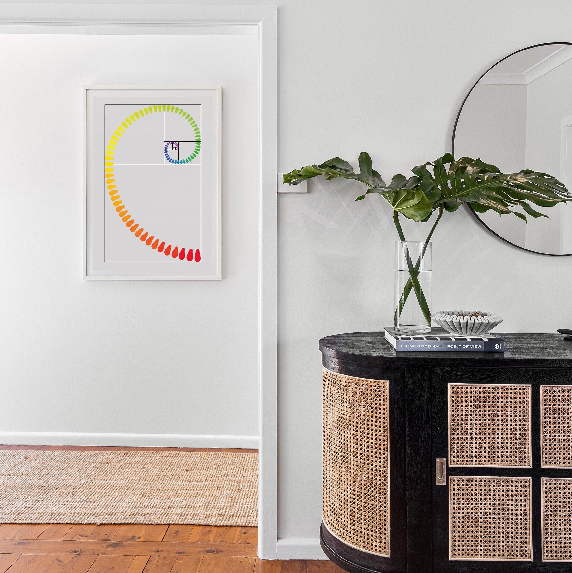 Golden Ratio Art, Fibonacci Wall Art, Sacred Geometry Art, Modern ...