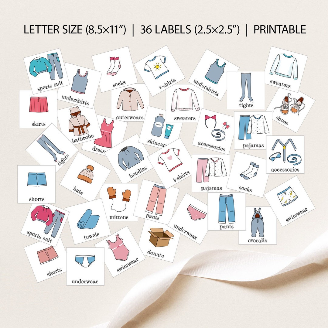Kids Clothing Labels, Clothing Sticker, Classroom Labels, Organization ...