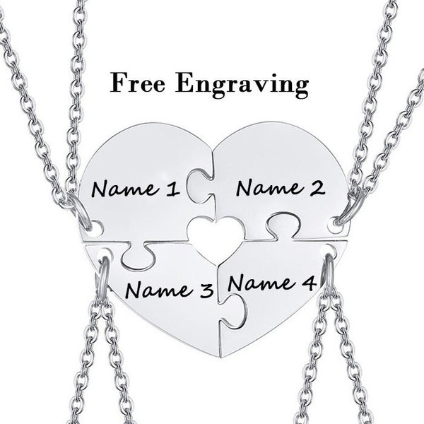 4 Best Friend Necklace - Etsy