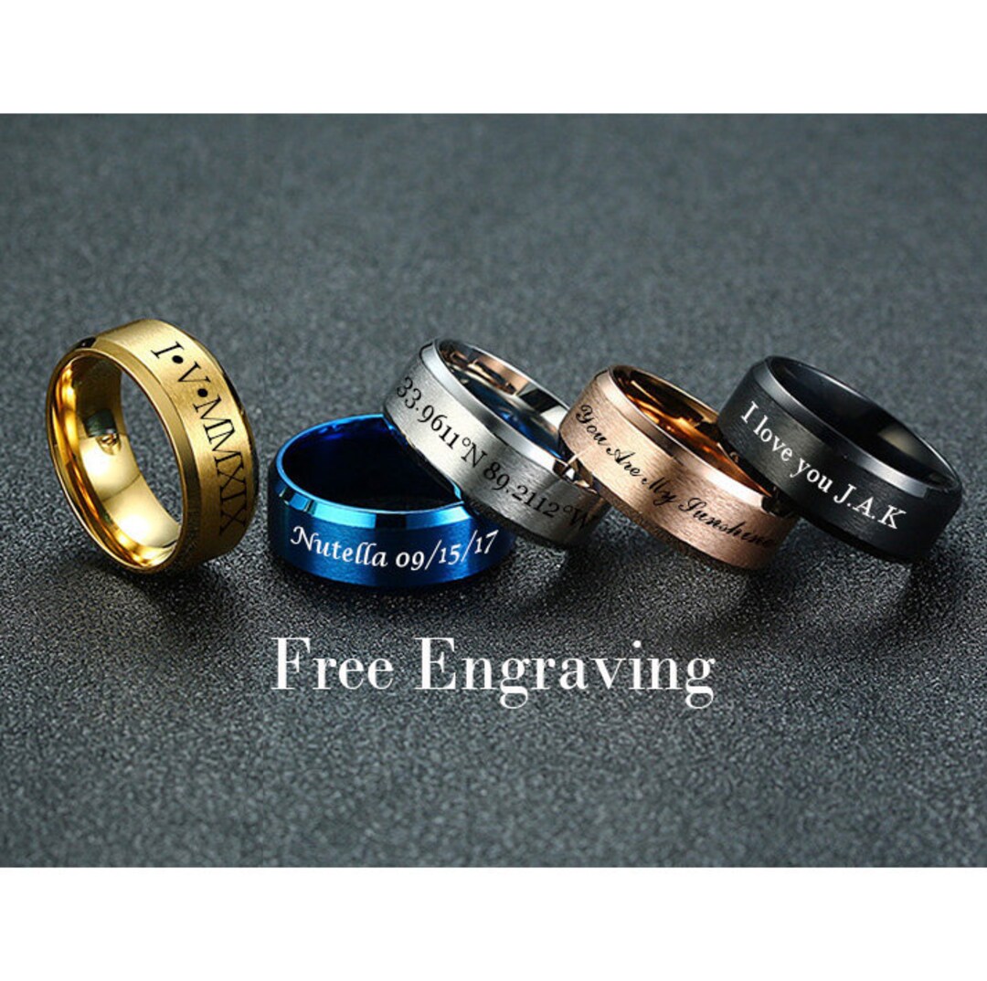 Engrave Man Ring,engrave Ring,ring for Men ,coordinate Ring - Etsy