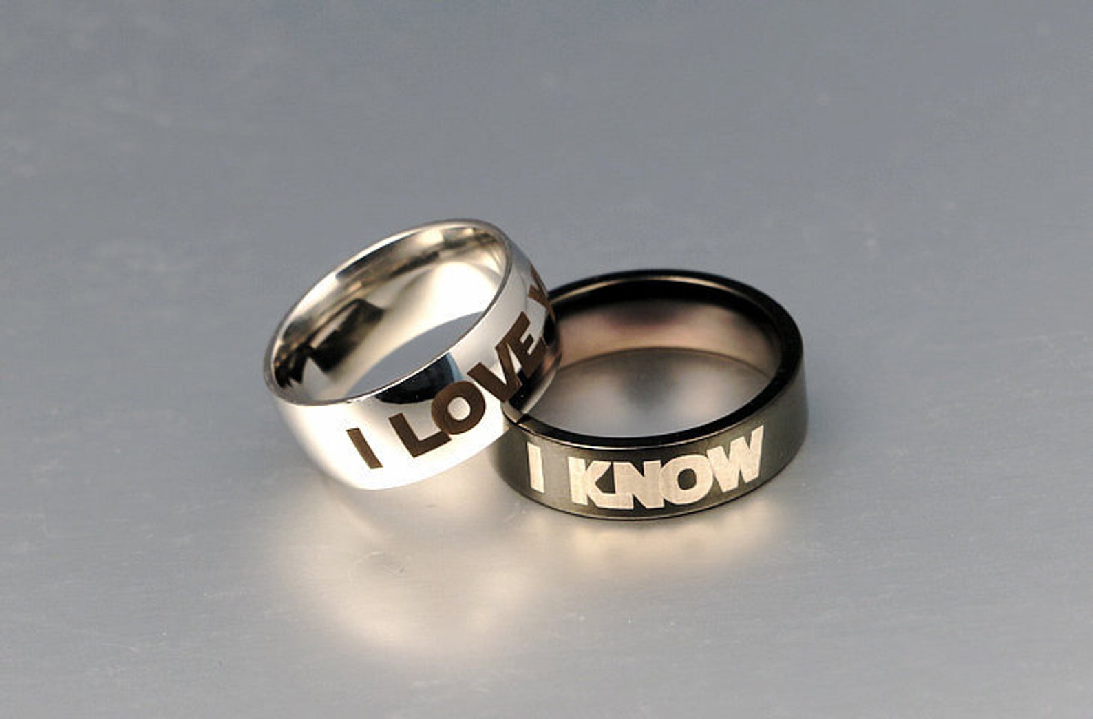 I Love You I Know Rings Matching Star Wars Rings | Etsy Australia