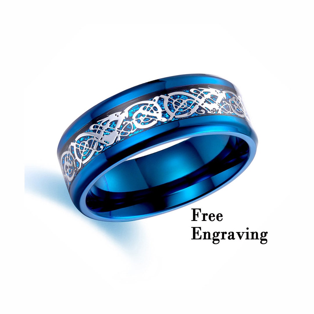 Blue Dragon Ring - Etsy