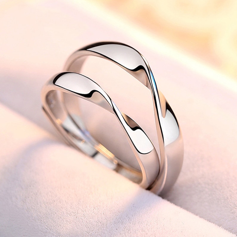 Sterling Silver Mobius Ring Couple Rings | Etsy