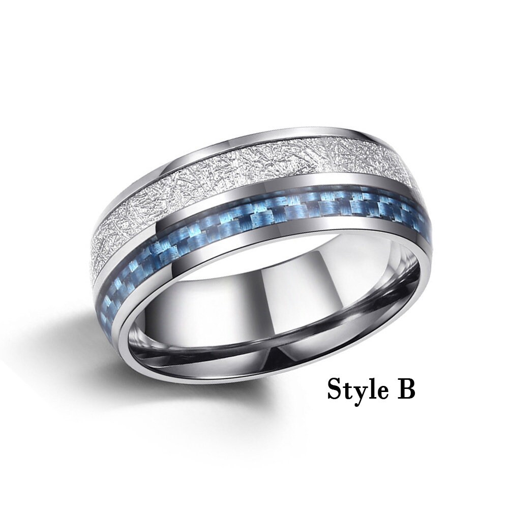 Meteorite Patten Carbon Fiber Ring - Etsy