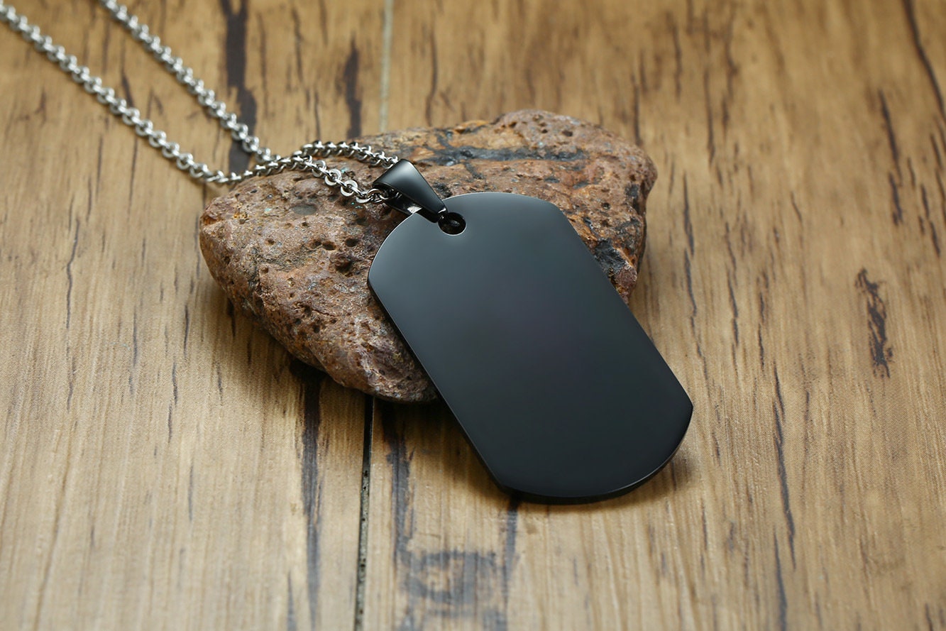 Customized engraved Dog tag for man military tag | Etsy