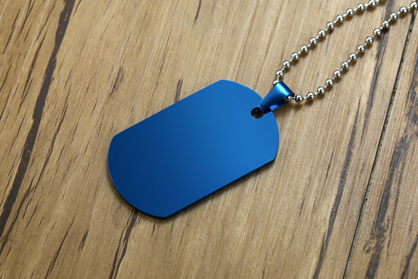 Customized engraved Dog tag for man military tag | Etsy