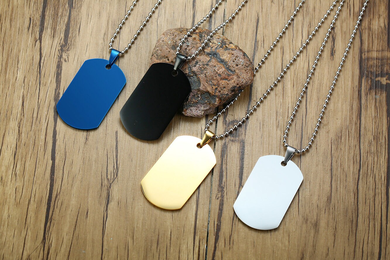 Customized engraved Dog tag for man military tag | Etsy
