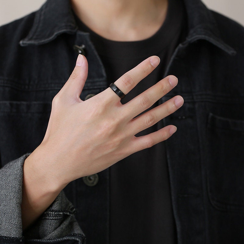 Japanese engraved rings | Etsy