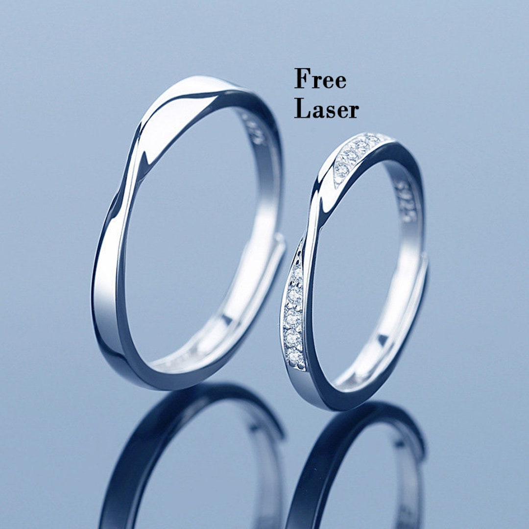Sterling Silver Mobius Ring,couples Ring, Matching Couple Rings,mobius ...