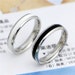 White and Black Promise Rings for Couplescouple - Etsy