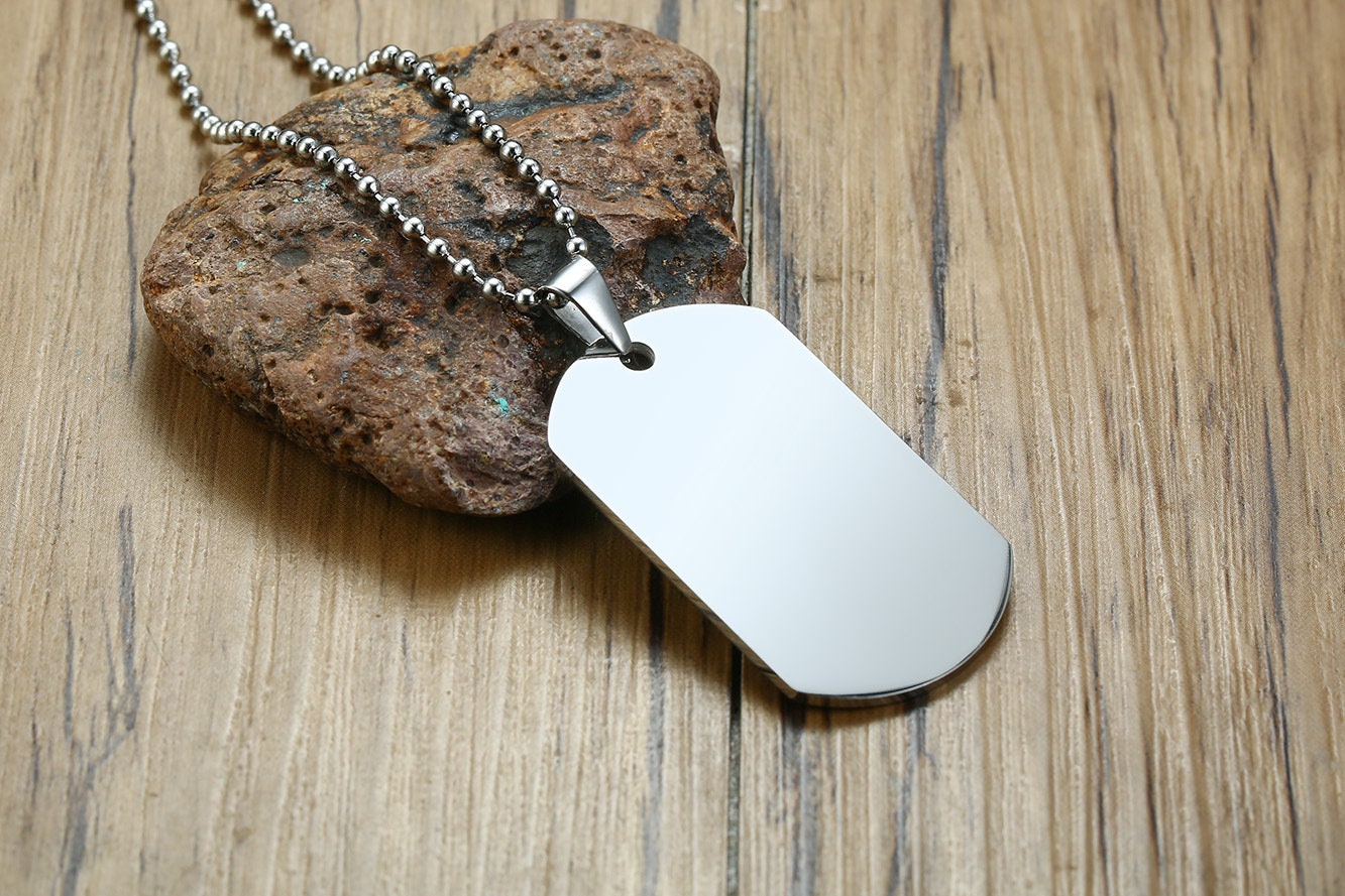 Customized engraved Dog tag for man military tag | Etsy
