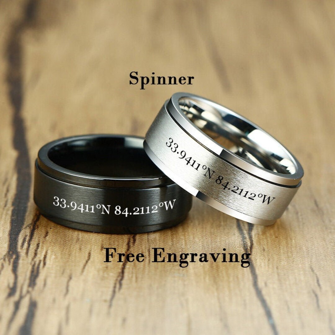 Coordinate Spinner Ring - Etsy