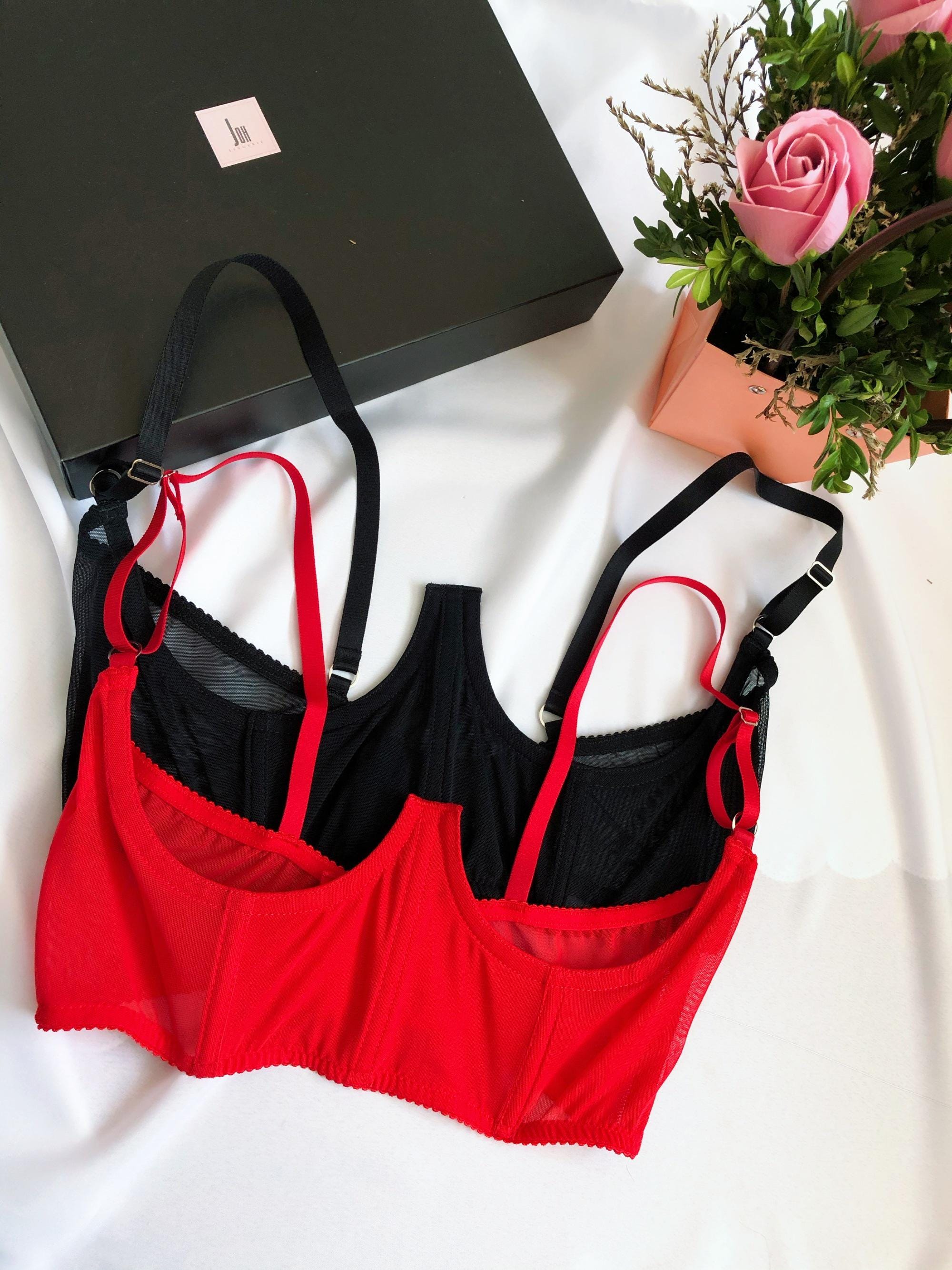 Open Cupless Bra Half Cup Shelf Bra 1/4 Cup, Open Cupless Bra for Large ...