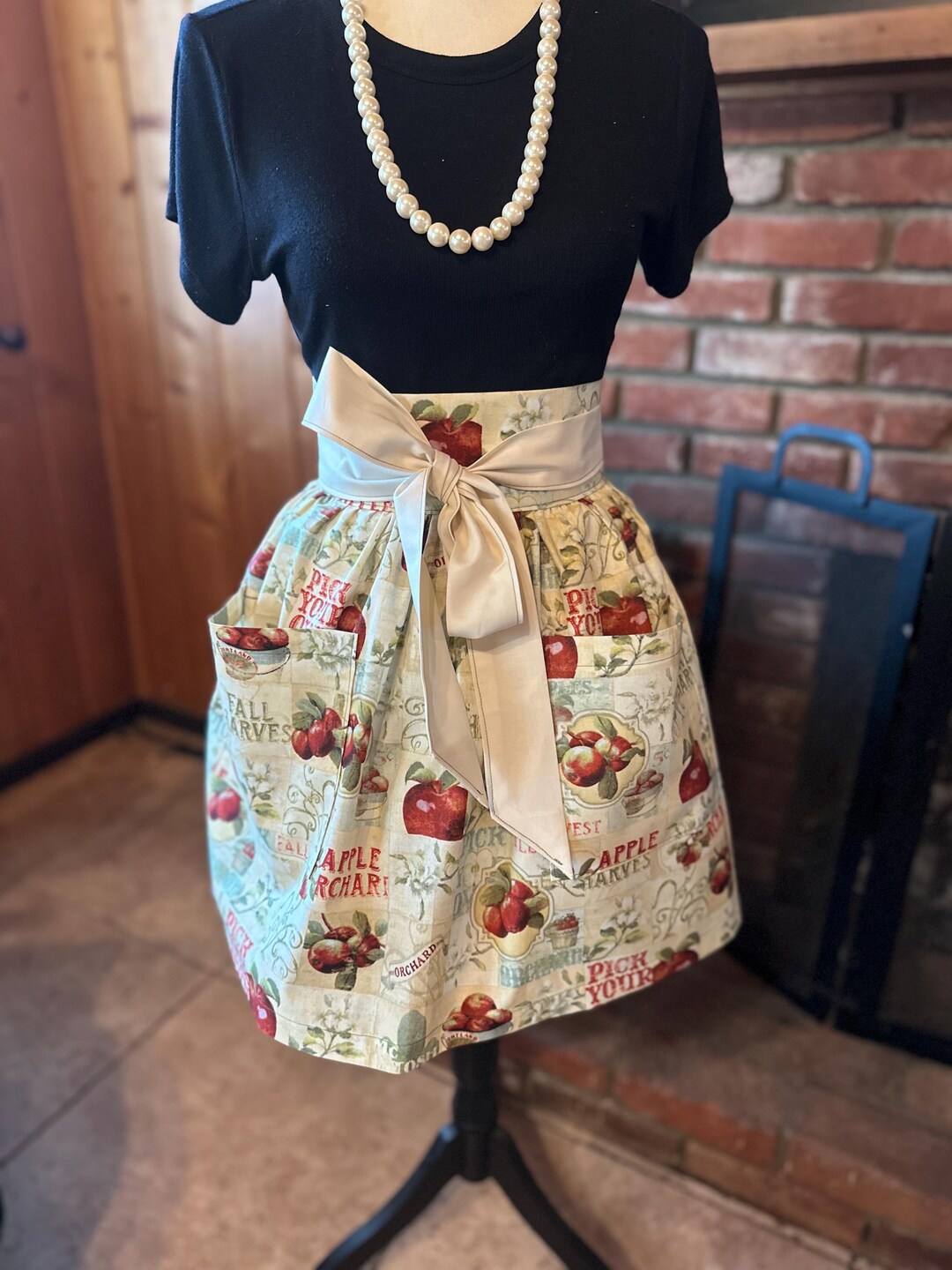 Adorable Full Apron of Pick Your Own Apples, Season Apron, Baking Apron ...