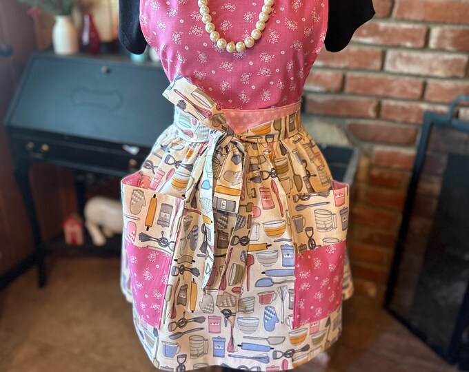 Charming Full Apron of Colorful Baking Accessories, Bakers Delight ...