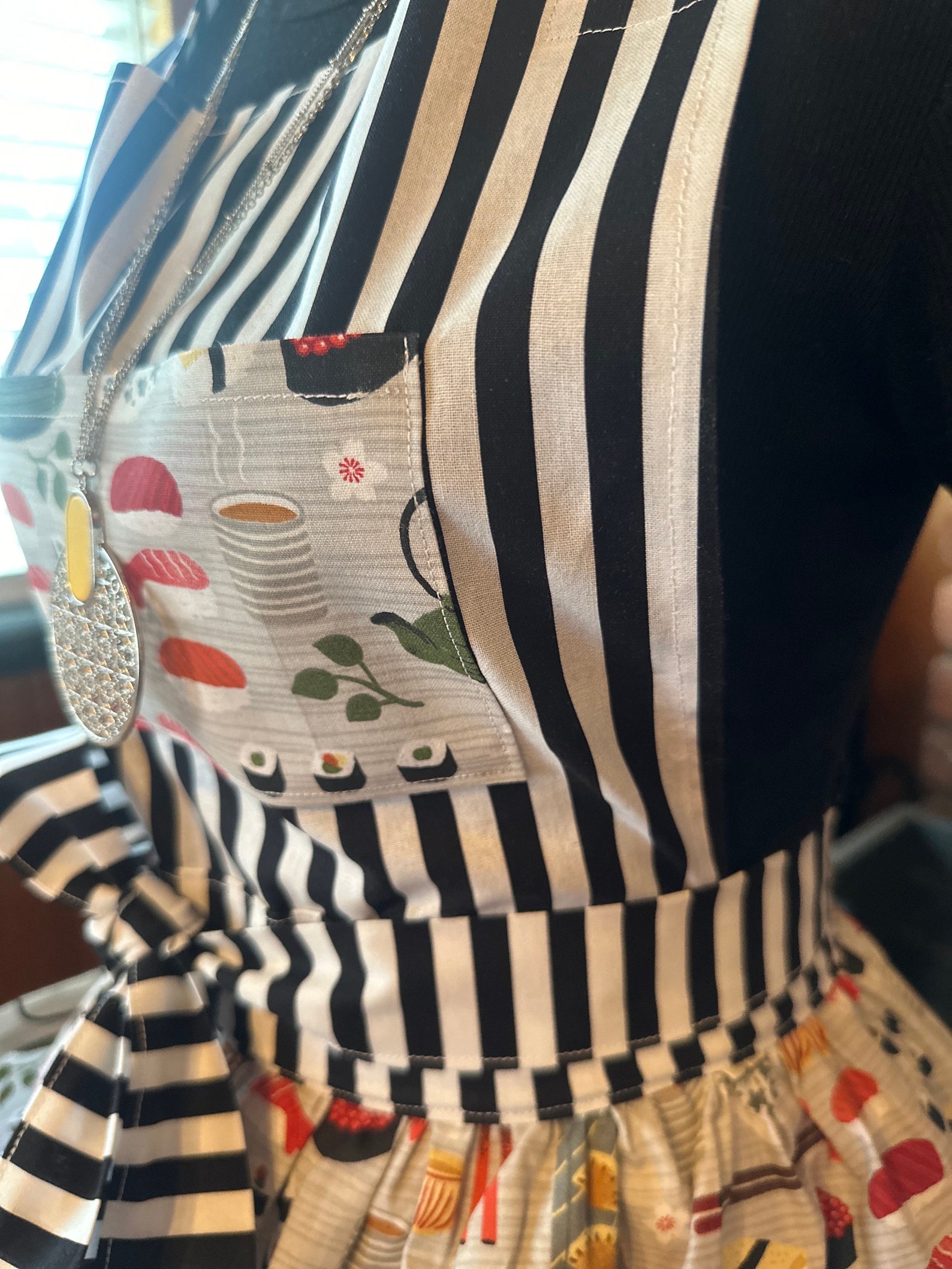 Sushi Print Apron, Full Coverage, Chef Apron With Pockets - Etsy