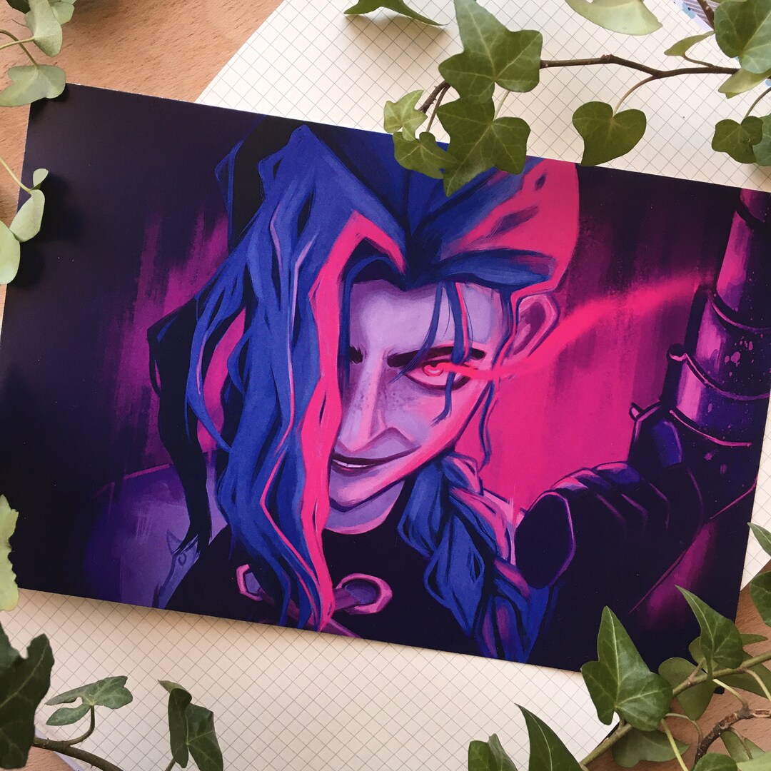 ARCANE JINX - Art Print | League of Legends Videogame LOL Jinx Arcane ...