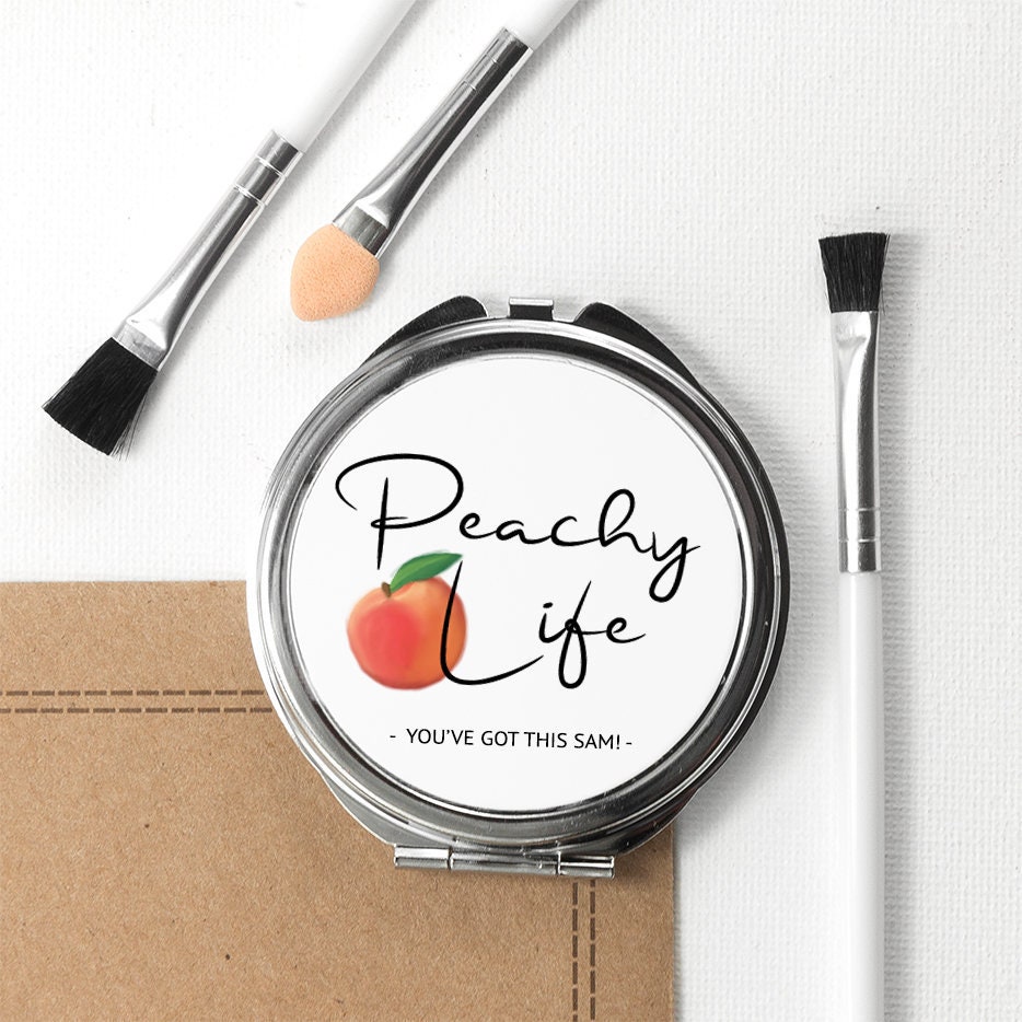 Personalised peachy Life Motivational Compact - Etsy