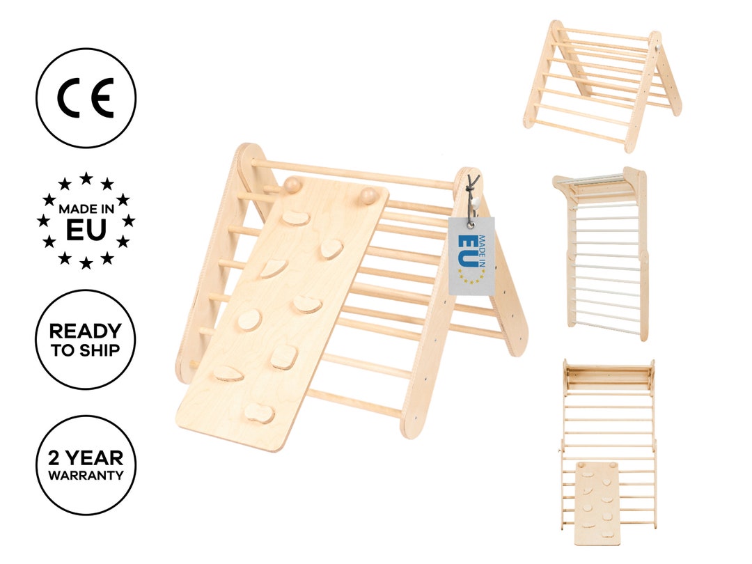 Climbing Triangle and Climber Wall 2in1, Montessori Climber, Climbing ...