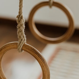 Wooden Gymnastic Rings Wood Crossfit Gym Strength Training - Etsy
