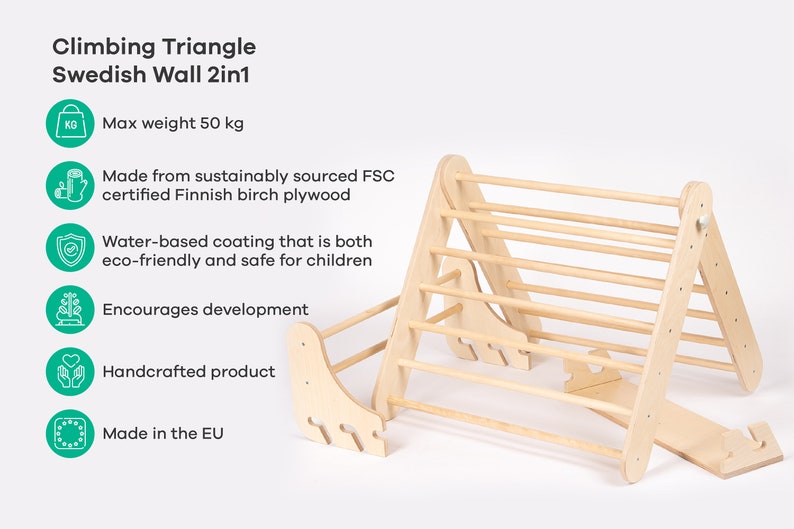 Triangle Climbing Triangle Triangle Set Montessori Climber | Etsy