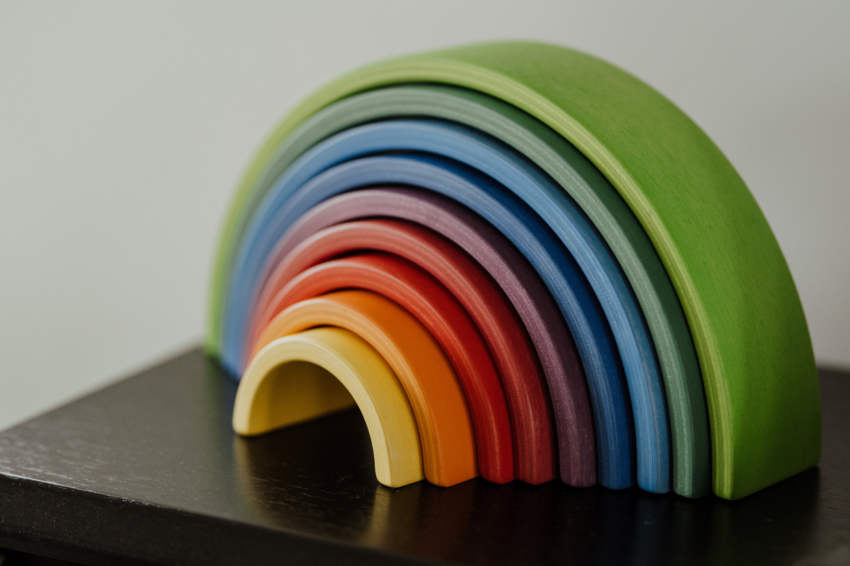 Rainbow/wooden Rainbow Toy Wooden Rainbow Stacker Wooden | Etsy