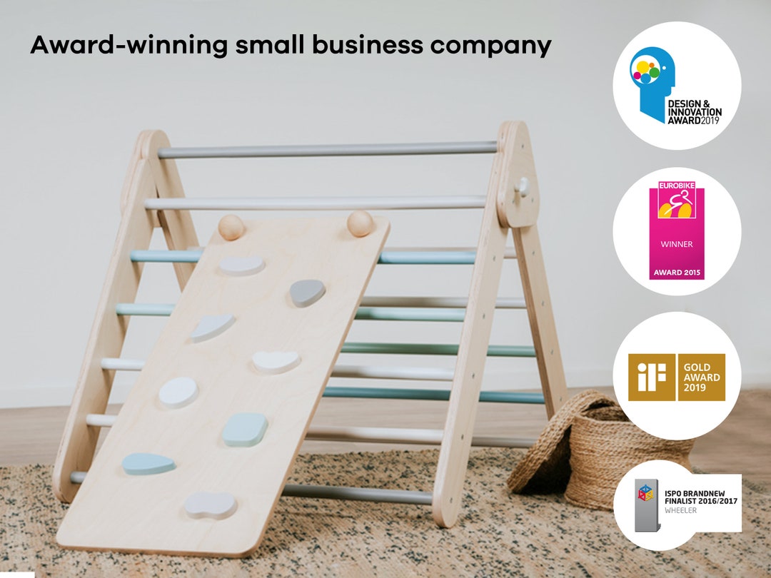 Wood Gym Triangle Kids Climbing Ladder Wooden Step Triangle - Etsy