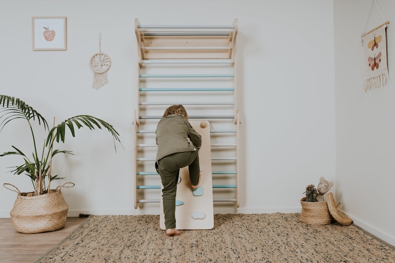 Triangle Climber and Climbing Wall 2in1 Set Climbing Set - Etsy