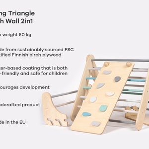 Climbing Triangle and Climbing Wall 2in1, Climbing Triangle, Montessori ...