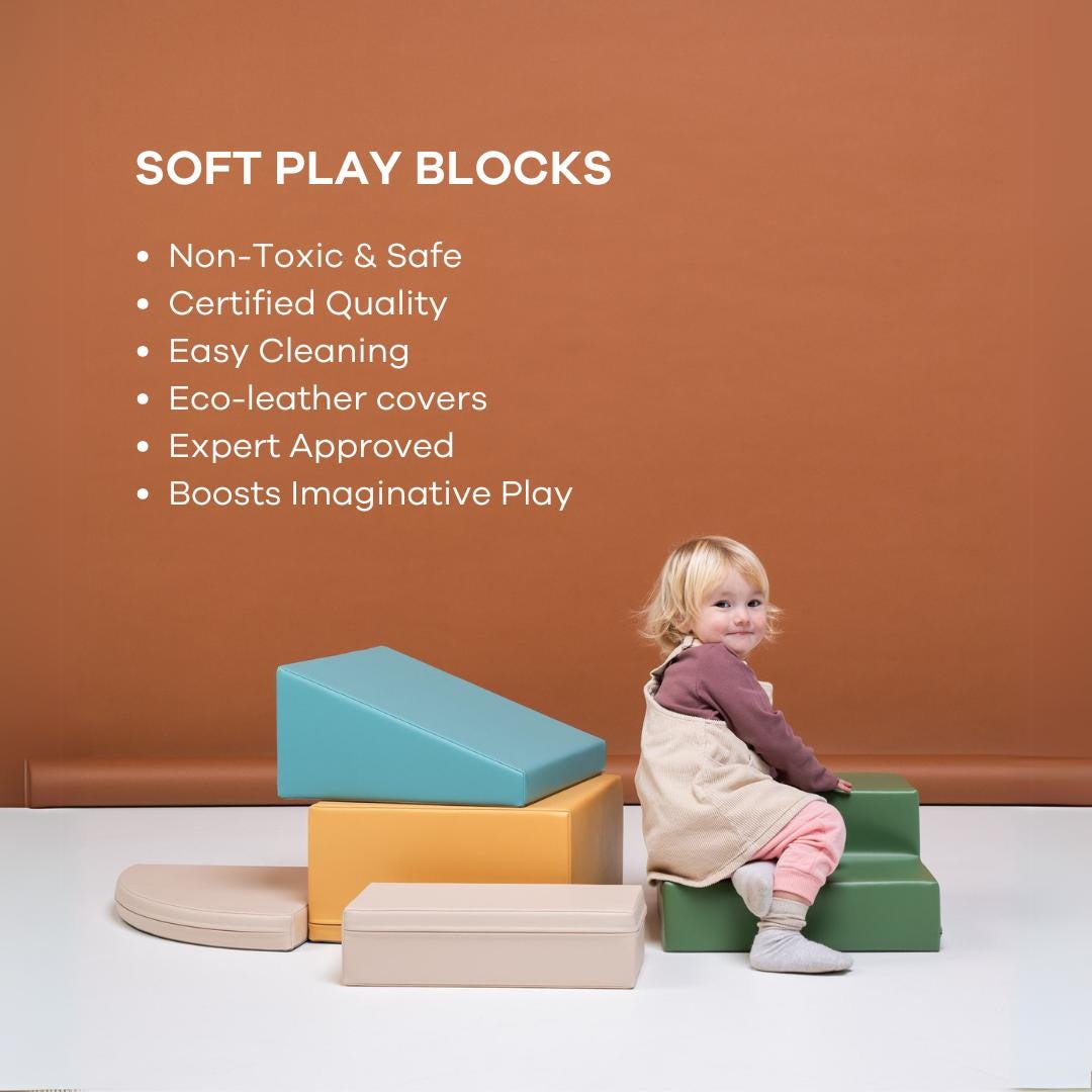 Soft Play Building Blocks, Soft Play Foam Climbing Blocks for Toddlers ...