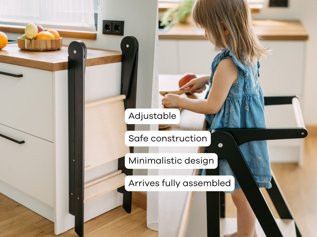 Folding Help Tower, Slim Kitchen Tower, Kitchen Step Stool, Learning ...