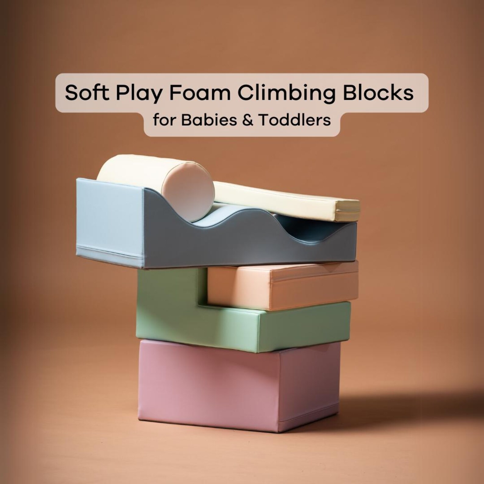 Open Ended Montessori Set, 6 Large Foam Forms, Soft Play Blocks, Soft ...