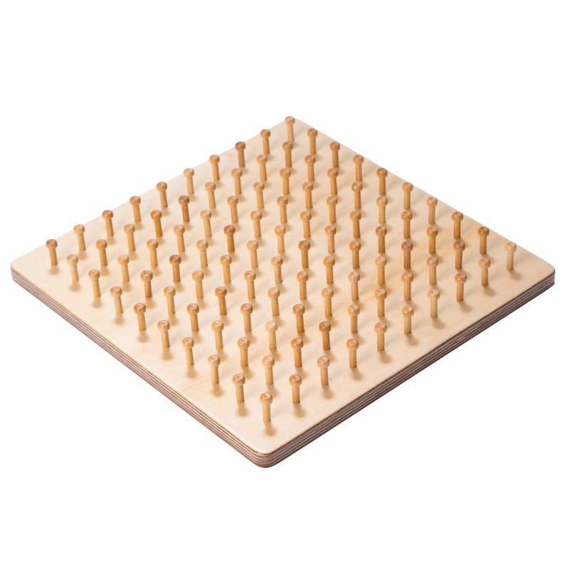 Multiplication Geoboard, Wood Activity Board, Homeschooling Toy, Math ...