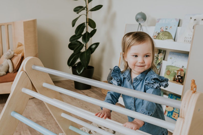 Wood Gym Triangle, Kids Climbing Ladder, Wooden Step Triangle, Triangle ...