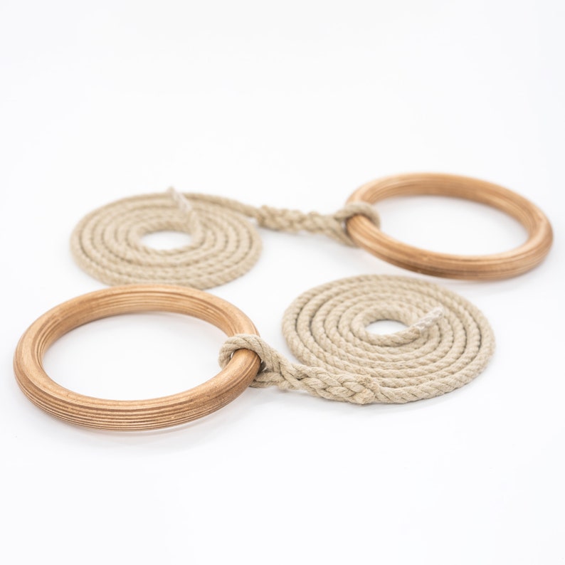 Wooden Gymnastic Rings Wood Crossfit Gym Strength Training - Etsy