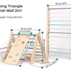 Climbing Triangle and Climbing Wall 2in1, Climbing Triangle, Montessori ...