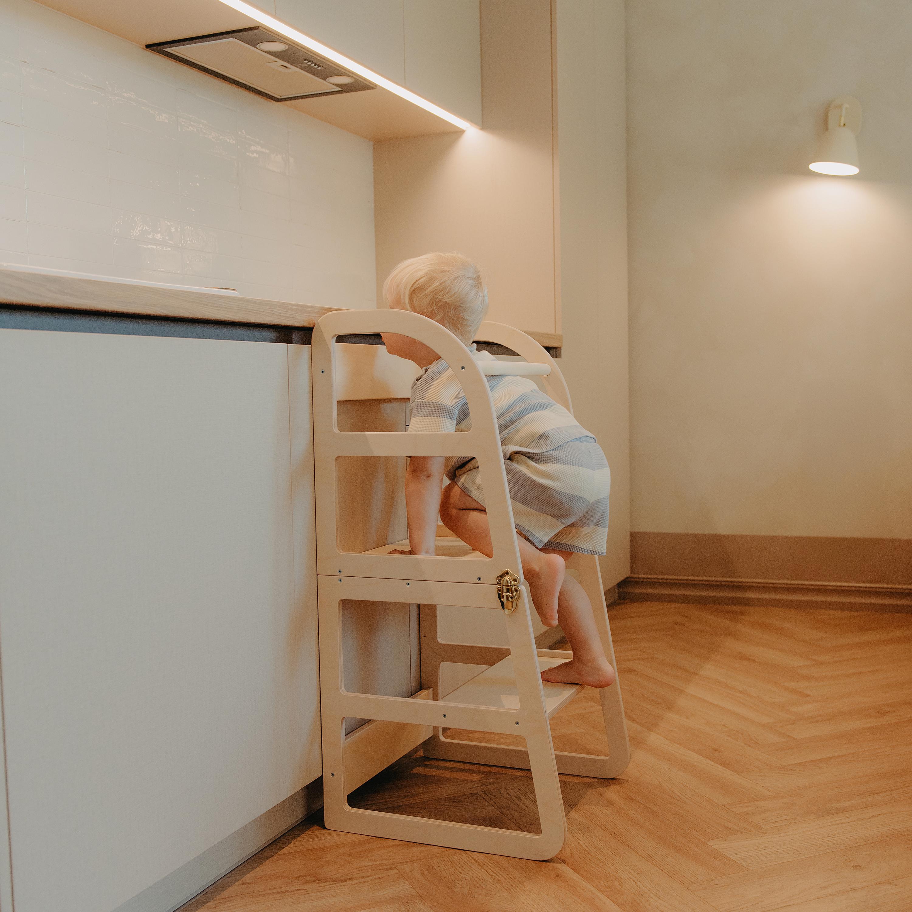 Transformable Kitchen Toddler Tower, Montessori Learning Step Stool ...
