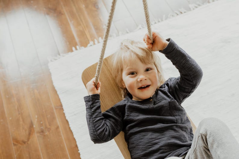 Wooden Indoor Swing and Balance Board 2in1, Swing Seat, Montessori Toy ...
